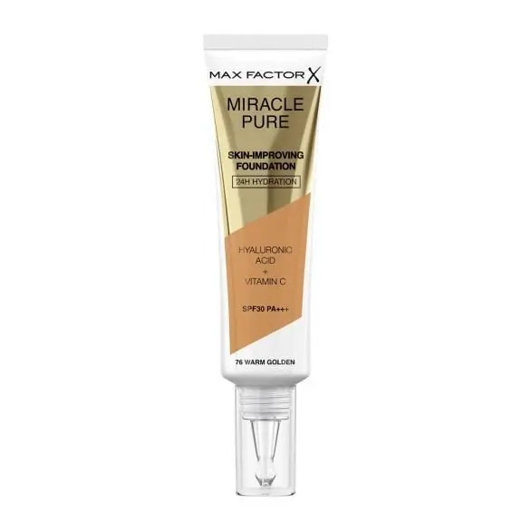 MAX FACTOR Tečni puder Miracle pure 76 Warm golden