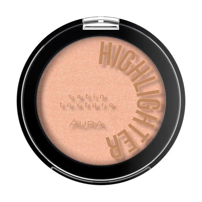AURA Kompaktni prah visokog sjaja Glorious Cheeks Nude Shimmer 218