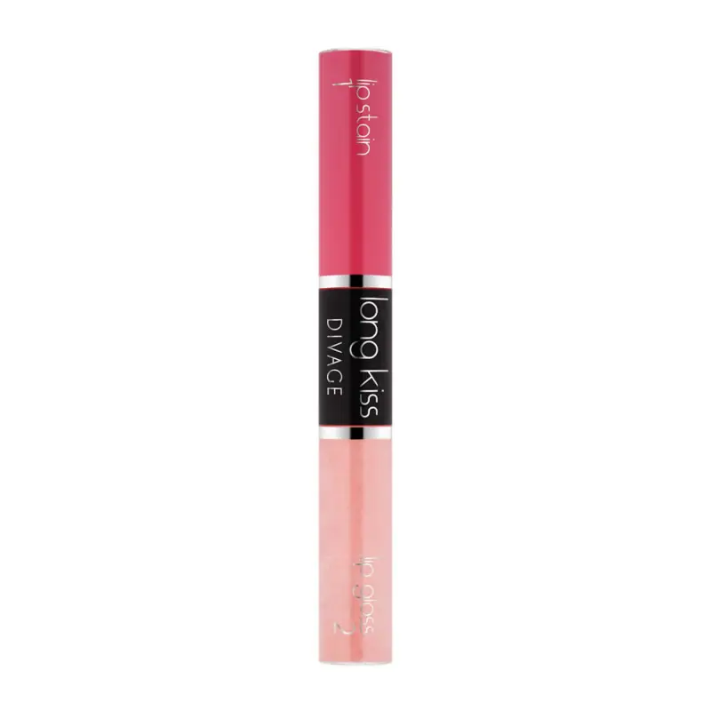 DIVAGE Sjaj za usne 2u1 LONG KISS 08 Pink Coral