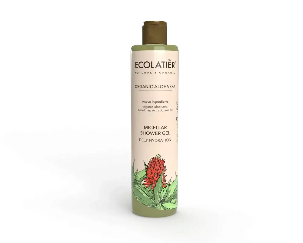 ECOLATIER Micelarni gel za tuširanje Organic Aloe Vera, 350 ml