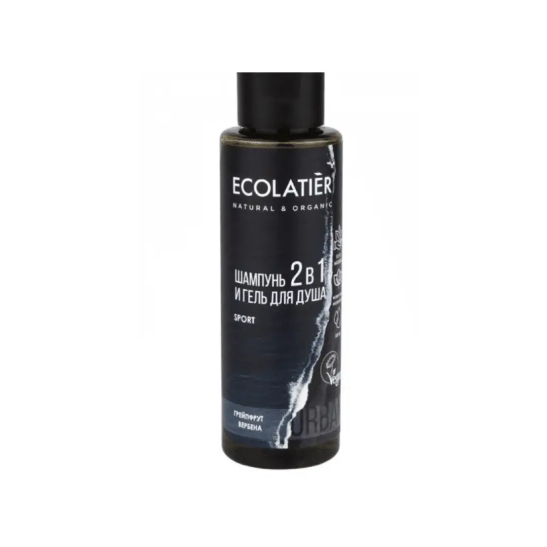 ECOLATIER Muški gel za tuširanje i šampon 2 u 1, Grejfrut i vrbena, 100 ml