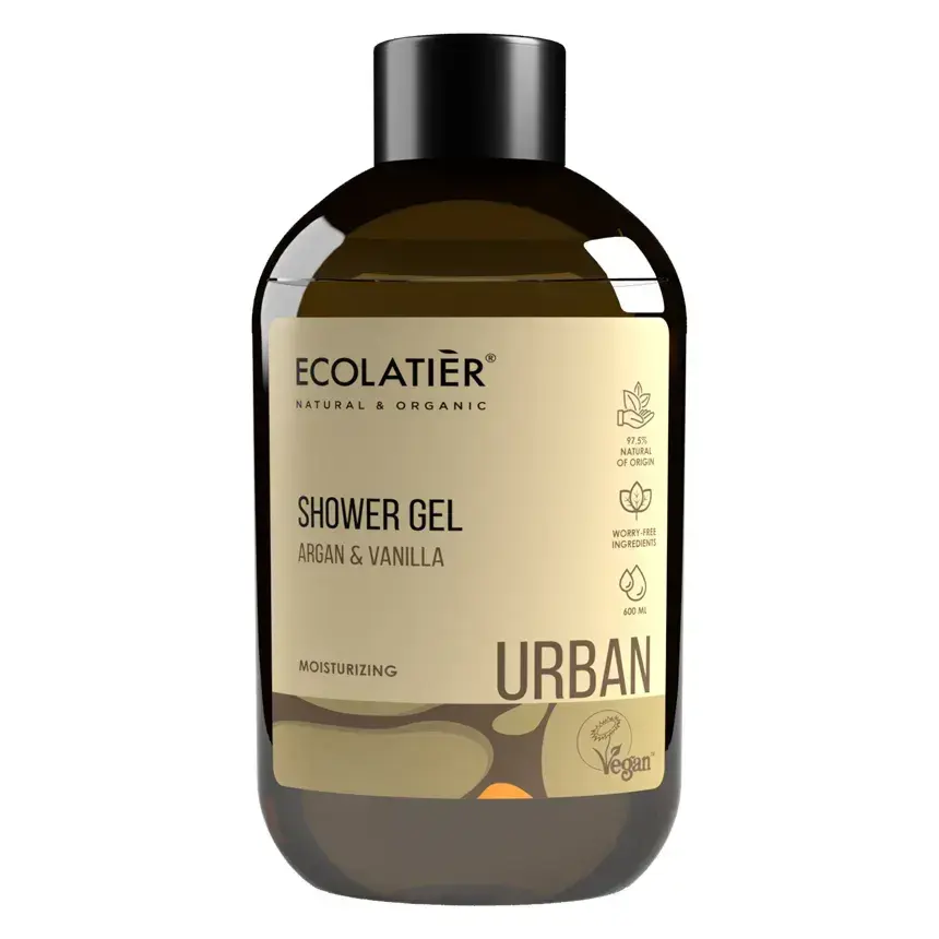 ECOLATIER Gel za tuširanje Urban, Argan i vanila, 600 ml
