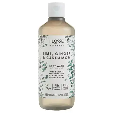 I LOVE Gel za tuširanje Naturals Limeta, đumbir i kardamon, 500ml