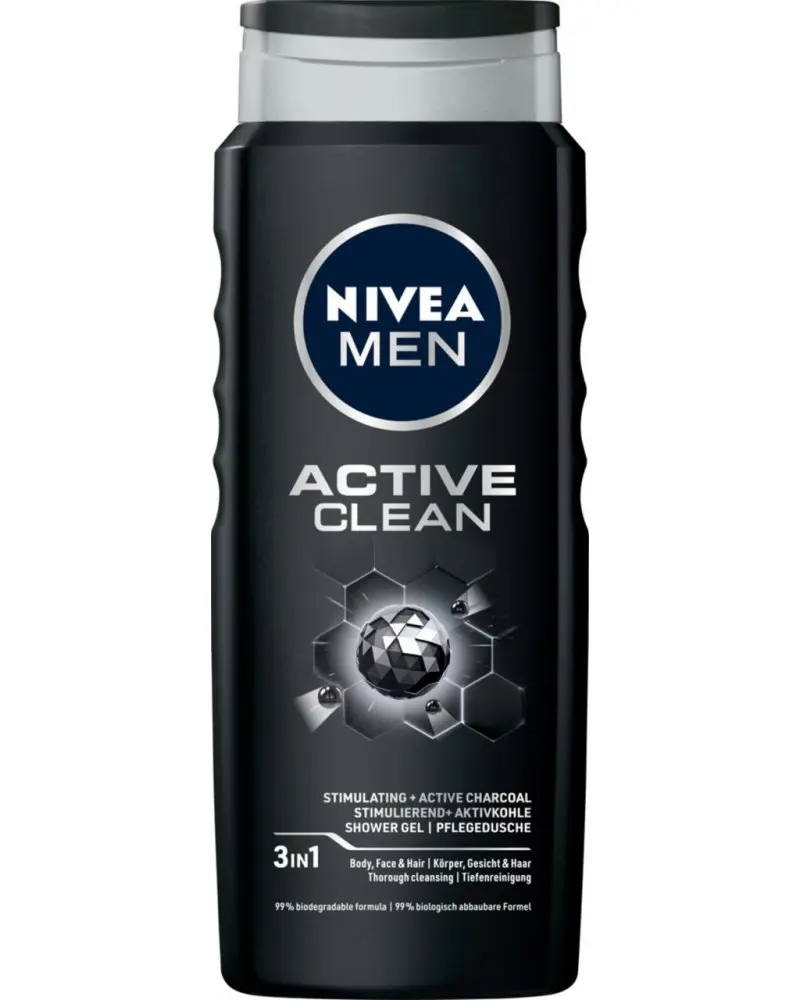 NIVEA Gel za tuširanje Men Active Clean 500ml