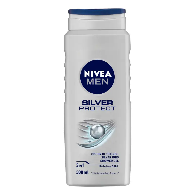 NIVEA Gel za tuširanje Men Silver Protect 500ml