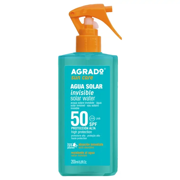 Agrado Sprej za zaštitu od sunca Solar water SPF50, 200 ml
