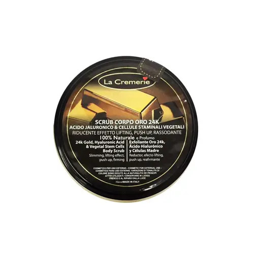 La Cremerie 24k Gold Hyalouronic Acid & Vegetal Stem Cells Piling za telo, 420 g