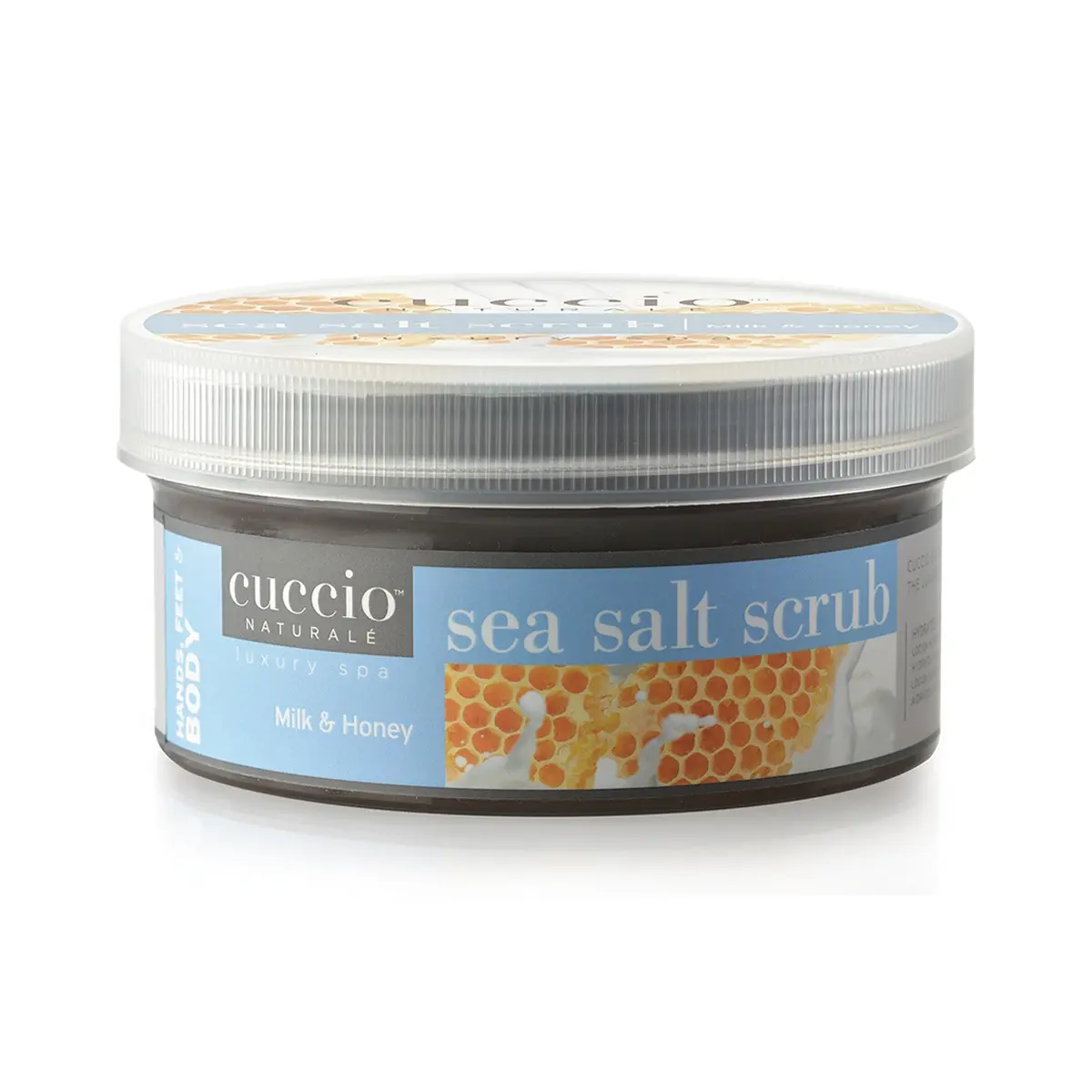 CUCCIO Piling za telo - Sea salt scrub Med i Mleko 553 g
