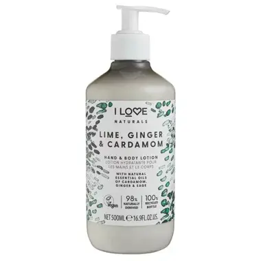 I LOVE Losion za ruke i telo Naturals Limeta,đumbir i kardamon, 500ml