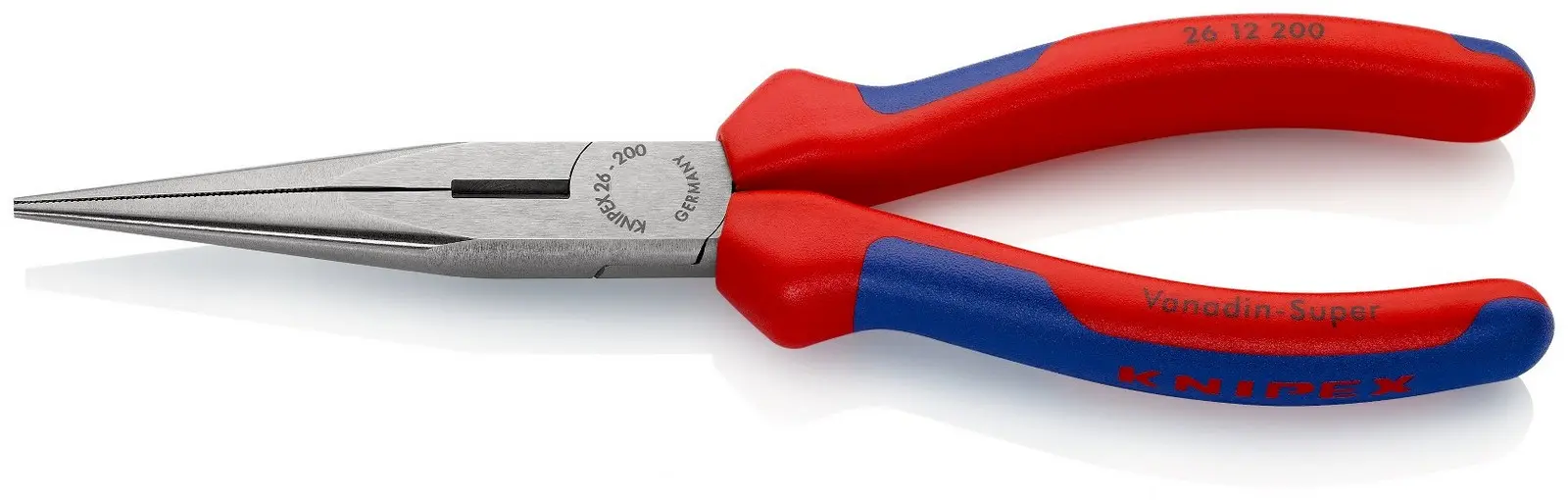 KNIPEX Klešta špic prava 200mm 26 12 200 crvena