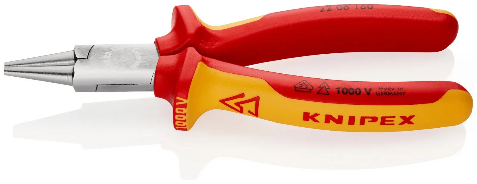 KNIPEX Izolovana klešta za hvatanje sa okruglim čeljustima 1000V VDE 160mm 22 06 160