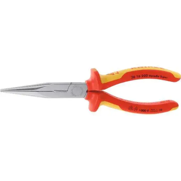 KNIPEX Špicasta klešta sa bočnim sečenjem izolovana VDE hromirana 200 mm 26 16 200 crveno-žuta