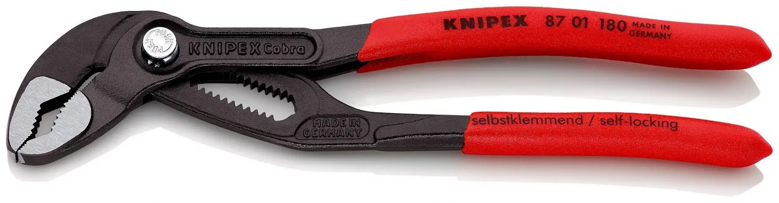 KNIPEX Papagaj - cevna klešta Cobra 1 1/2 87 01 180 crvena