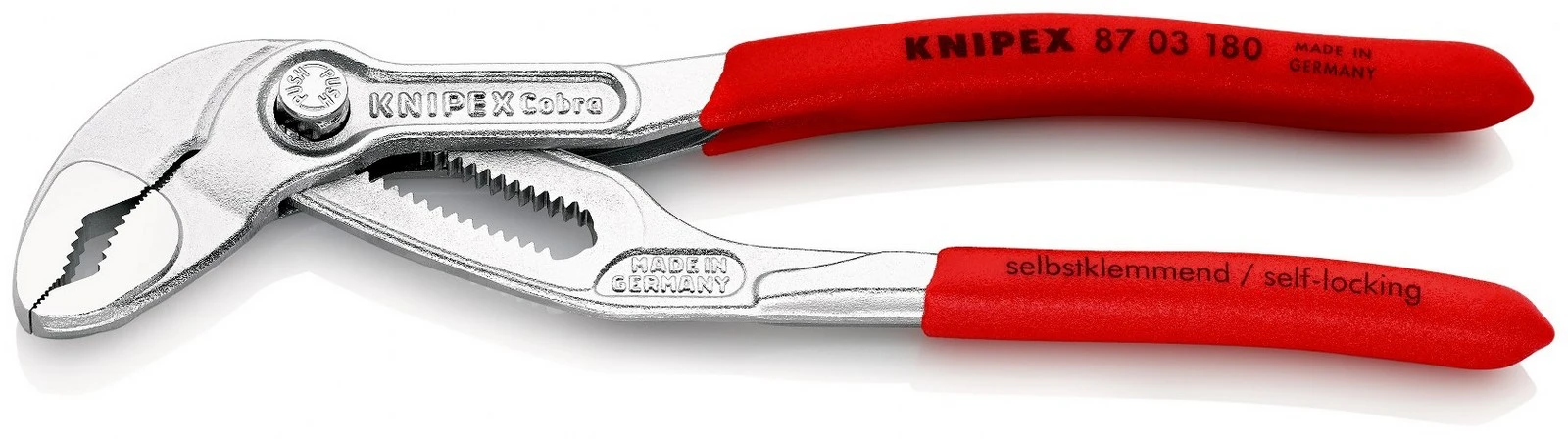 KNIPEX Papagaj - cevna klešta Cobra 1 1/2 87 03 180 crvena