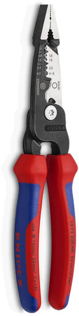 Knipex 13 72 200 ME Kombinovana električarska klešta za skidanje izolacije 200mm