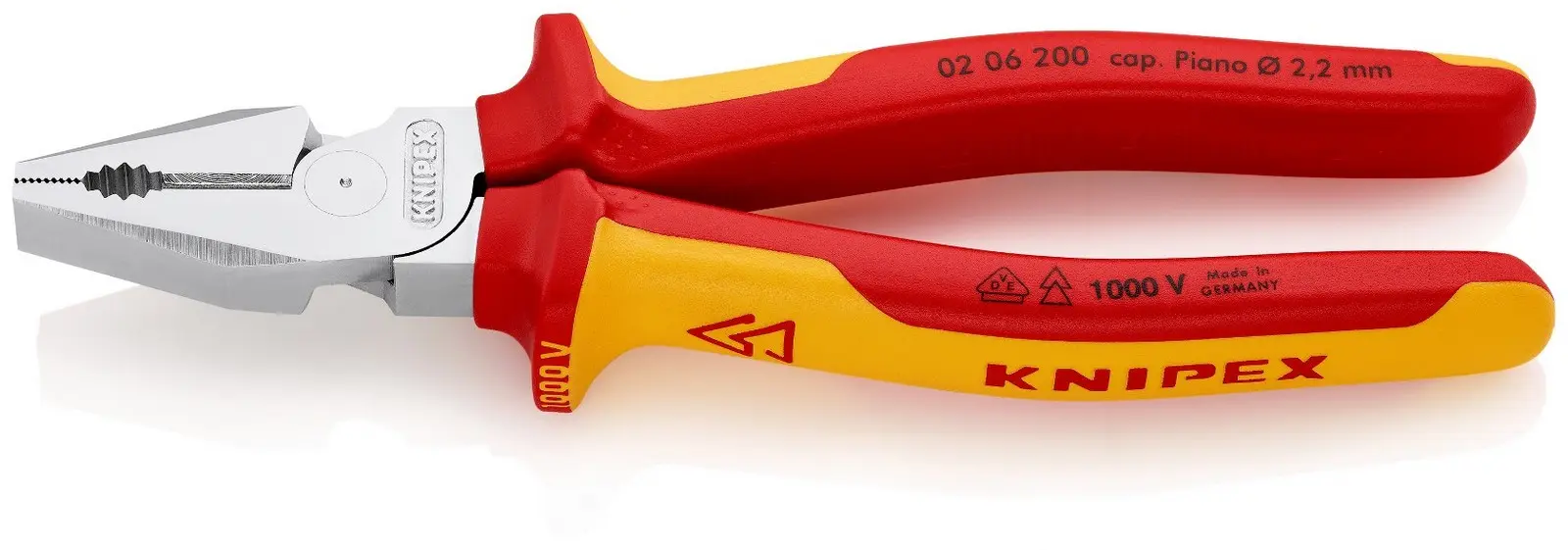 KNIPEX Kombinovana klešta izolovana 1000V VDE 200mm 02 06 200 crvena