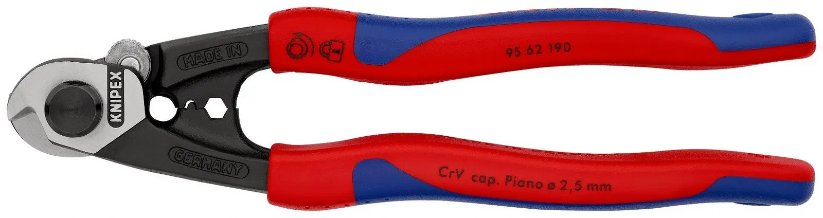 KNIPEX Klešta za sečenje sajli 190mm 95 62 190 crvena