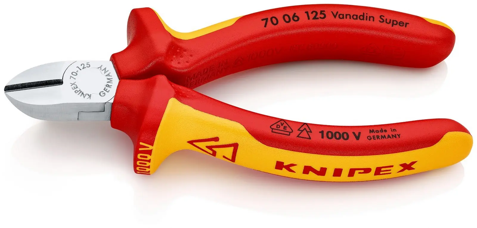 KNIPEX Kose sečice izolovane 1000V VDE 125mm 70 06 125 crvene