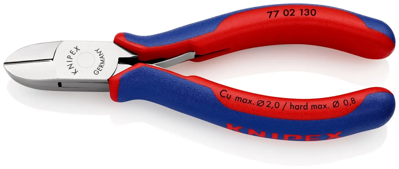 KNIPEX Kose sečice za elektroniku 130mm 77 02 130 crvene