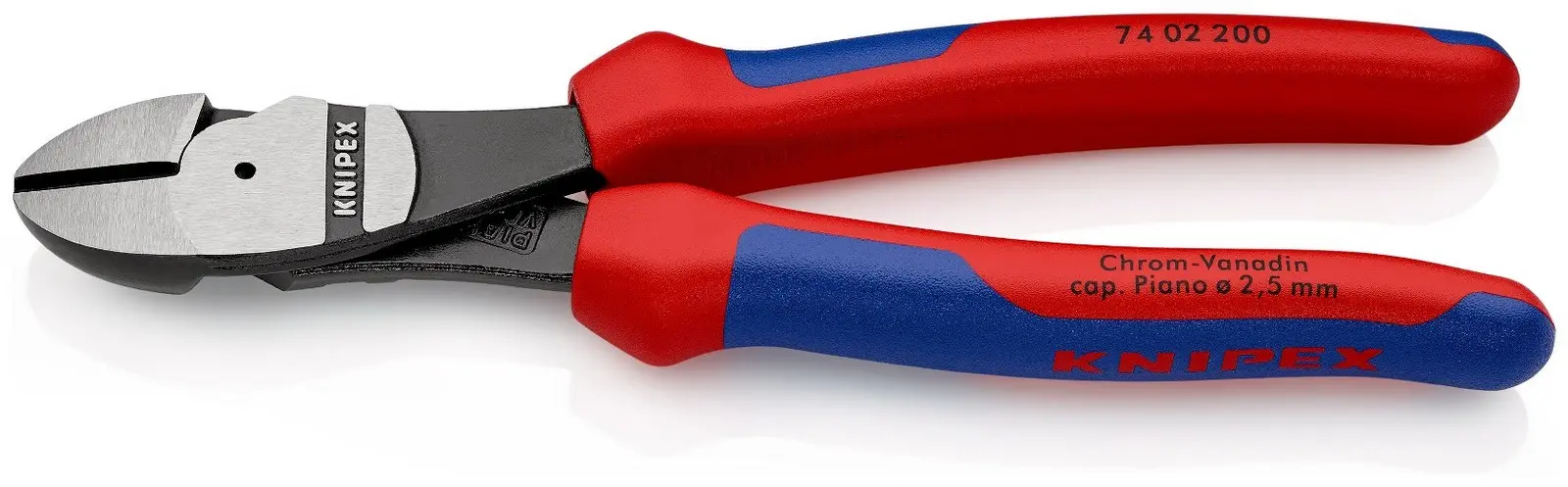 KNIPEX Kose sečice ojačane 200mm 74 02 200 crvene