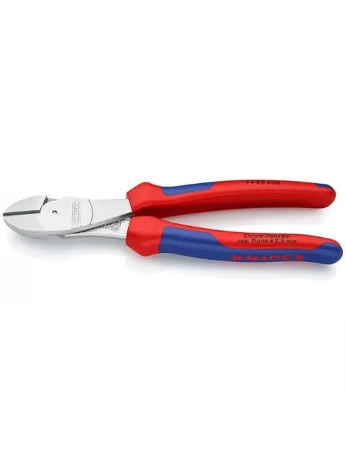 KNIPEX Bočne sečice ojačane hromirane 200 mm 74 05 200 crveno-plave