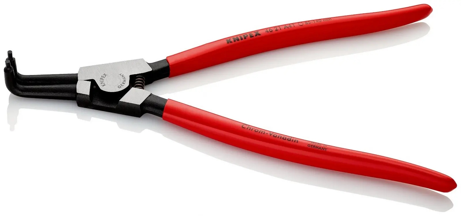 KNIPEX Klešta za spoljašnje sigurnosne prstenove kriva 300mm 46 21 A41 crvena