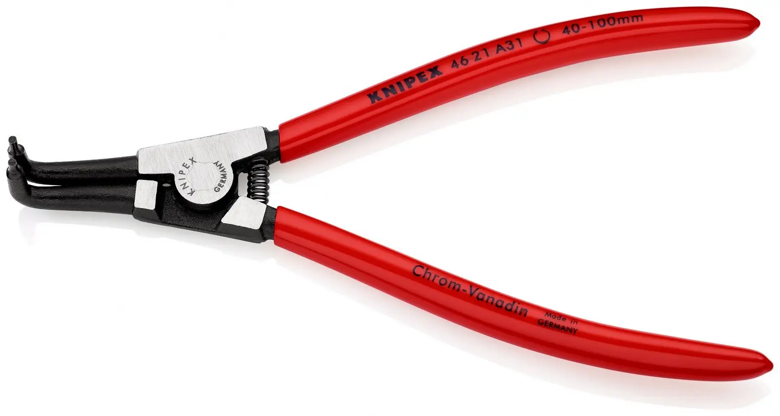 KNIPEX Klešta za spoljašnje sigurnosne prstenove kriva 200mm 46 21 A31 crvena