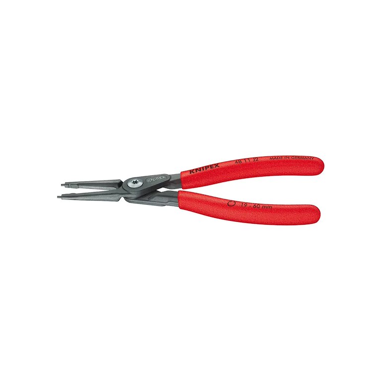 KNIPEX Precizna klešta za sigurnosne unutrašnje prstenove 140 mm 48 11 J1 crvena