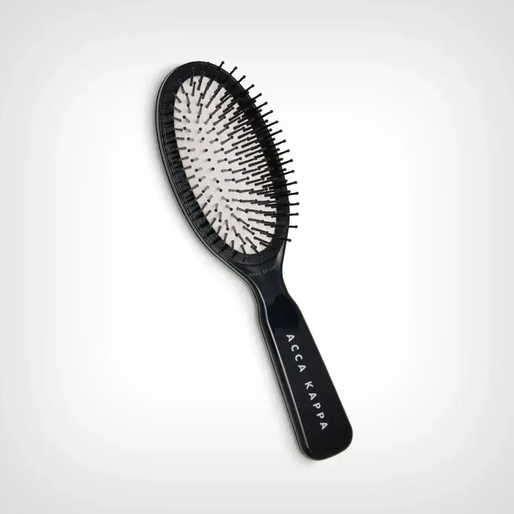 Acca Kappa Četka za raščešljavanje kose High Quality Plastic Oval Brush, Crna