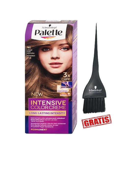 SCHWARZKOPF PALETTE ICC Boja za kosu N6 Middle Blond + četkica gratis