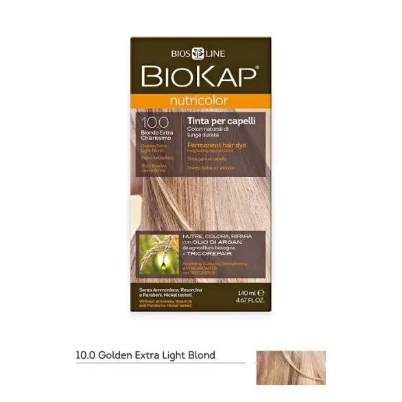 BIOKAP Farba za kosu 10.0 Golden Extra Light Blond