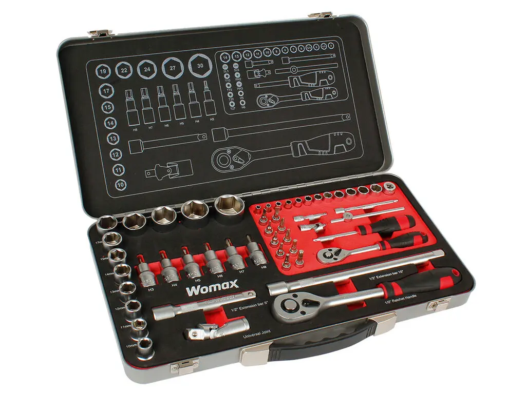 Womax Set nasadnih ključeva 1/2" i 1/4", 51 komad