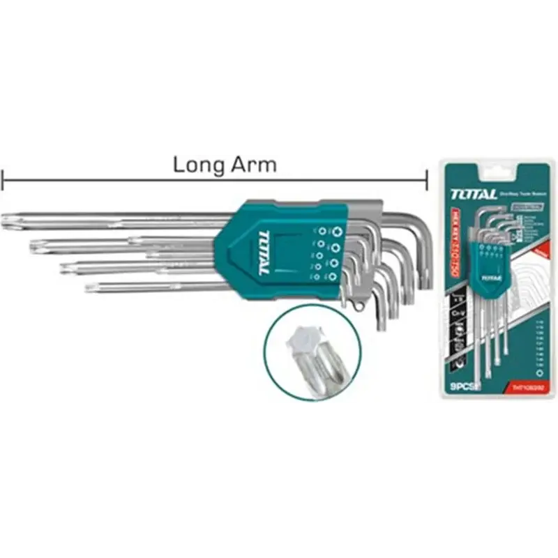 TOTAL ALATI Inbus ključevi M5370, 9/1, Srebrne boje