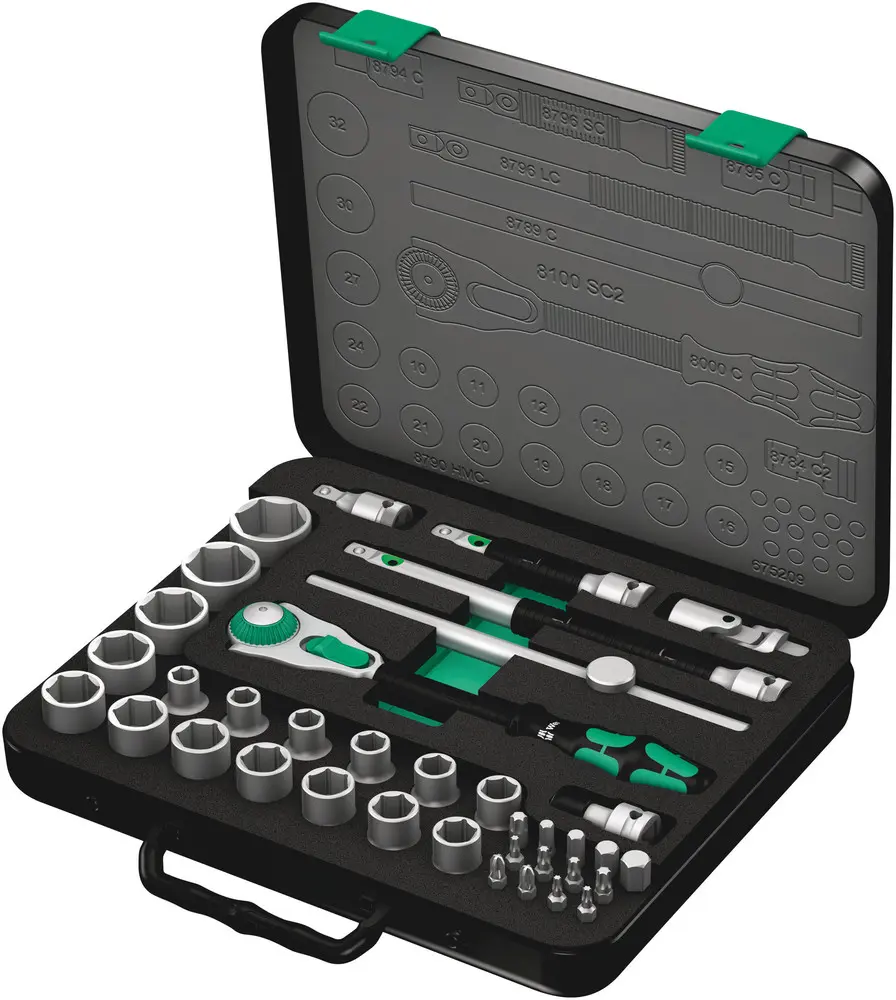 WERA 8100 SC 2 Zyklop set gedora, 1/2", metrički, 37 komada, 05003645001