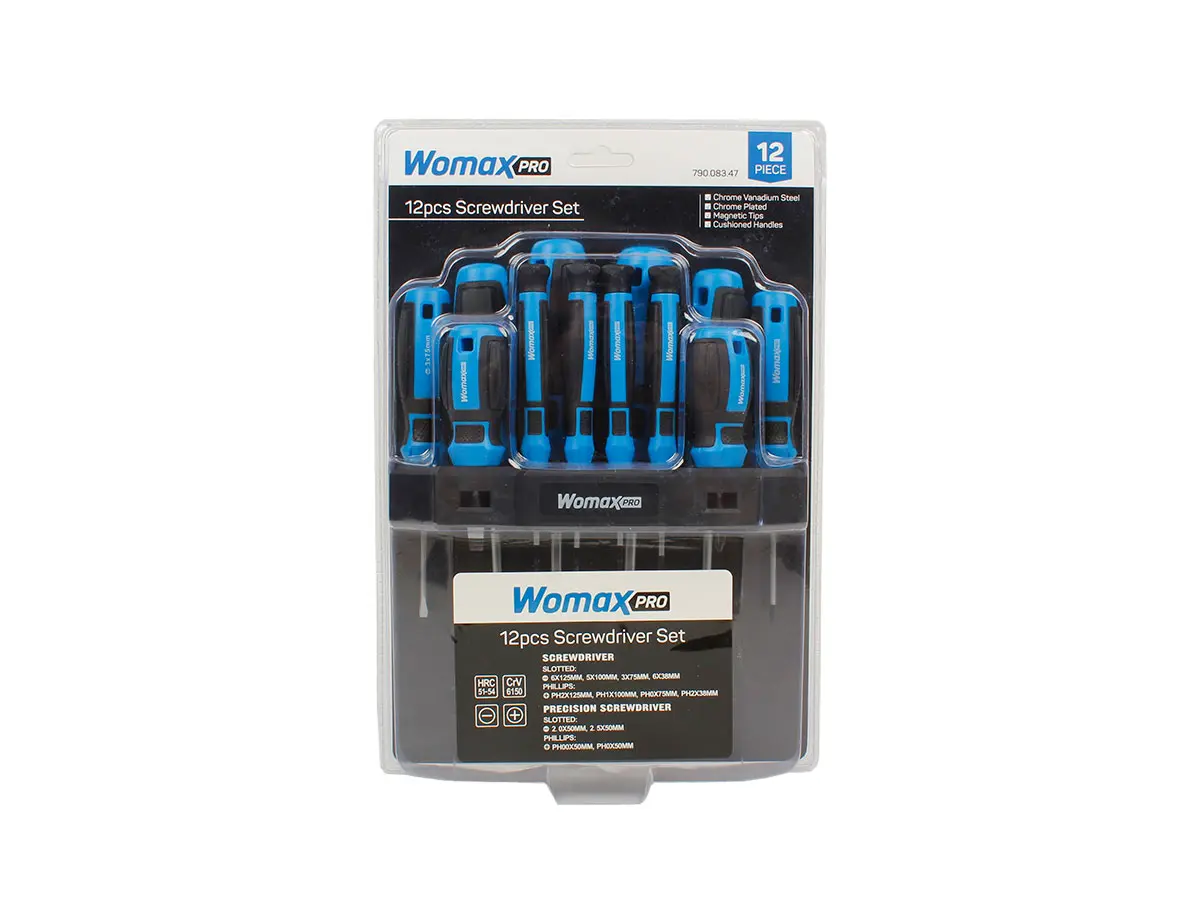 WOMAX PRO Set odvijača, 12 komada