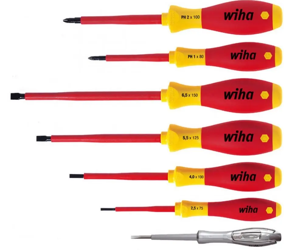 WIHA Set odvijača 6/1 VDE Sl/Ph + ispitivač SoftFinish W 00834