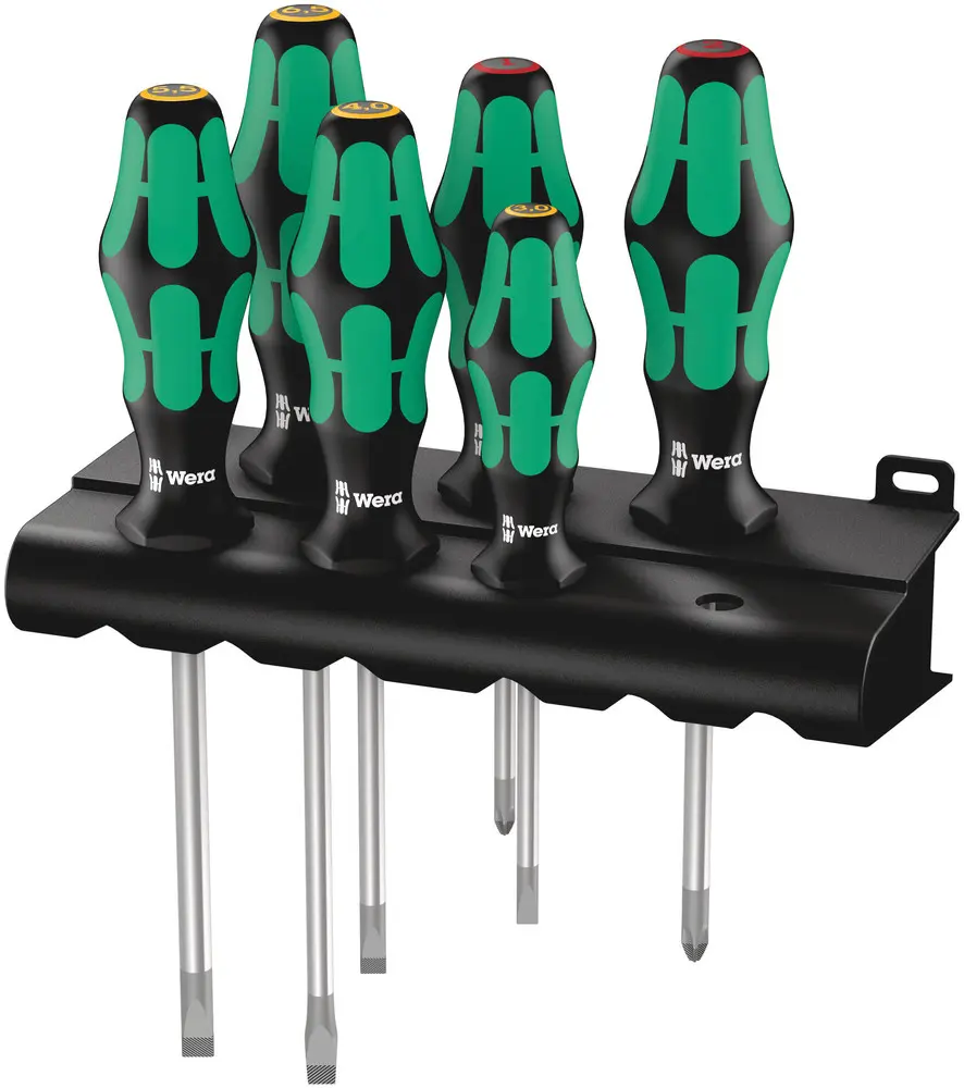 WERA Set šrafcigera 334/6 Kraftform Plus Lasertip 6/1 zeleni