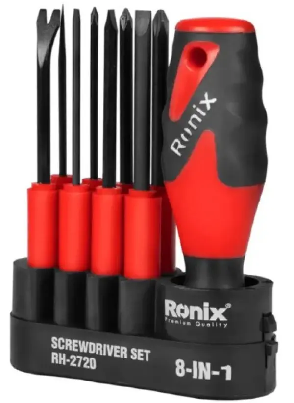 RONIX Set univerzalnih odvijača sa nastavcima RH-2720, 8-delni