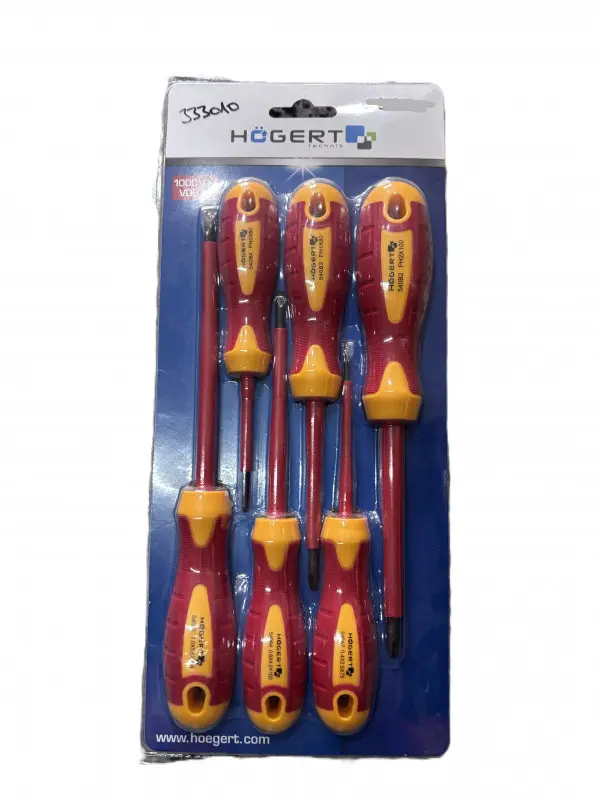 HOGERT Set odvijača CRV M4940, Bordo