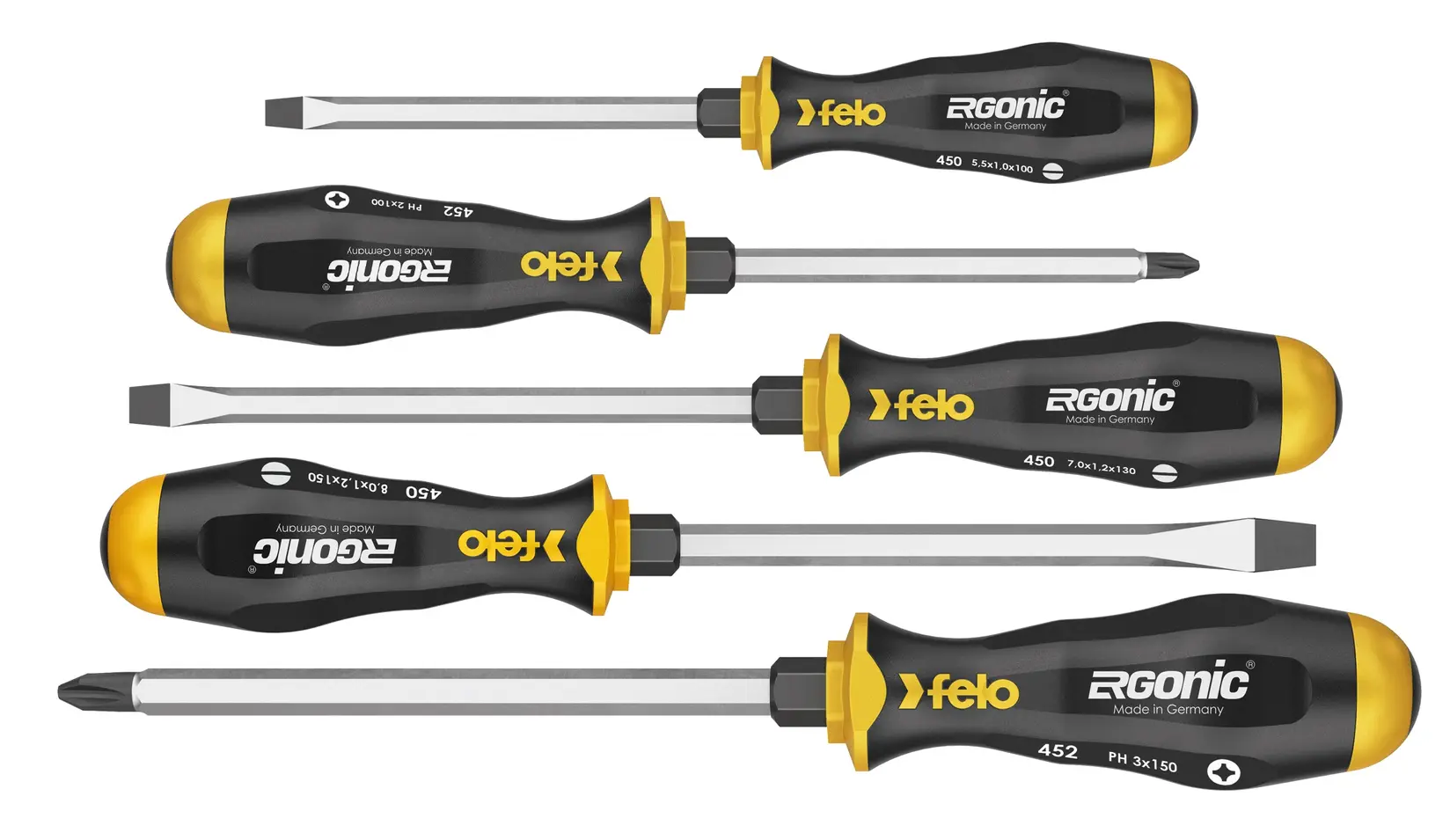 FELO Set udarnih šrafcigera Ergonic SL/PH 45095148 5 kom