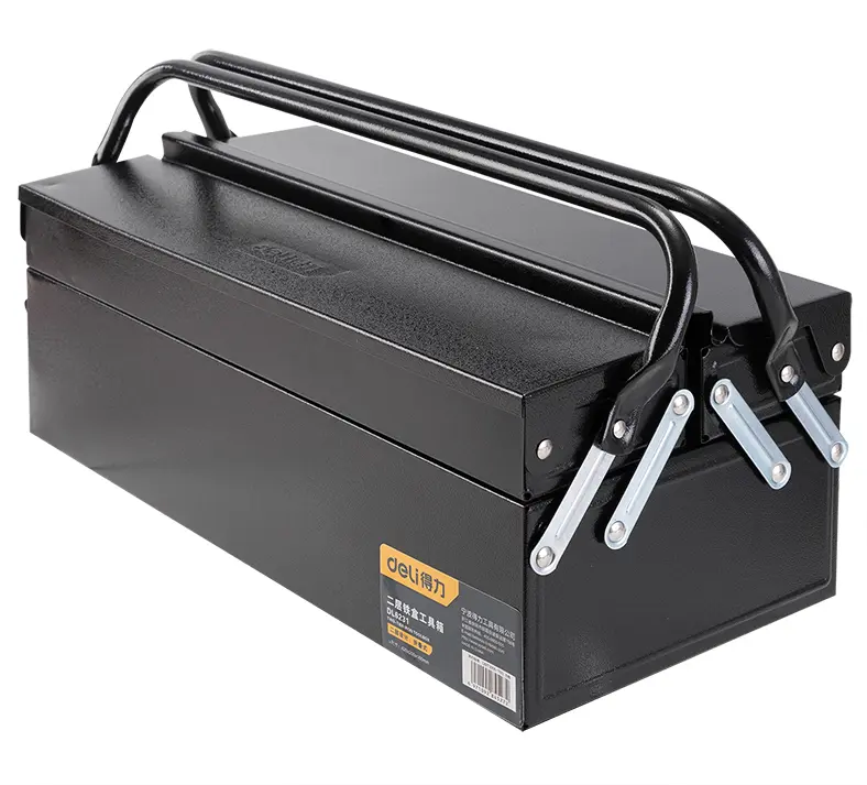 DELI Kutija za alat DL6231, Metalna, 450 mm, Crna
