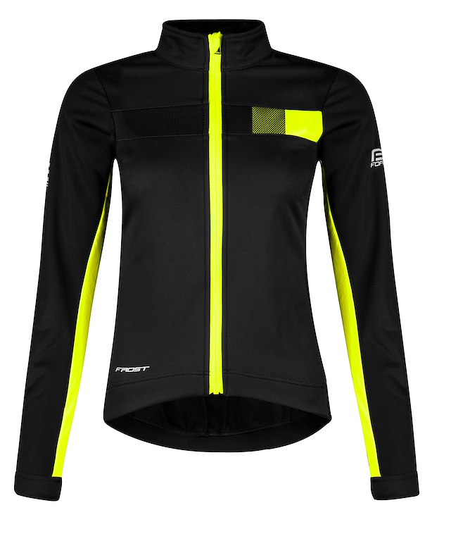 Jakna FORCE FROST softshell zimska, crna-fluo S