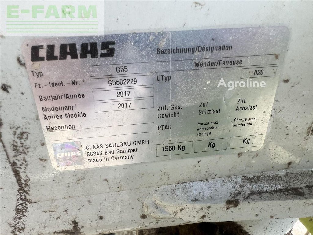 Claas VOLTO 1100 prevrtač sena