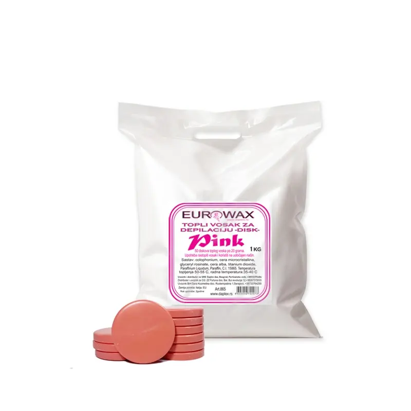 Eurowax Topli vosak za depilaciju, 1kg, Roze