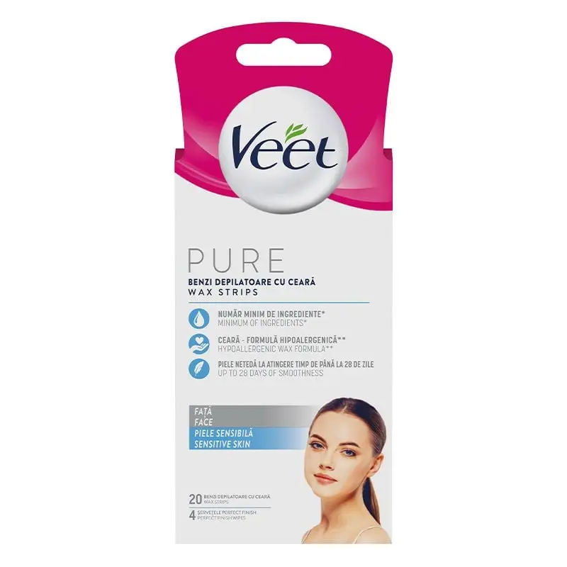VEET Pure trake za depilaciju lica 20/1