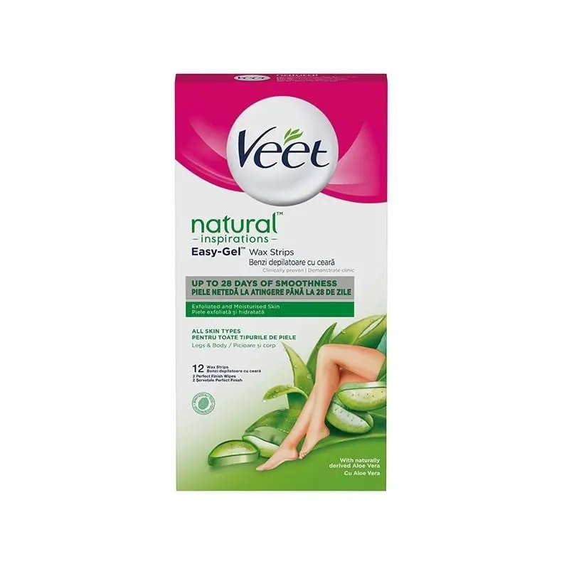VEET Trake za depilaciju nogu Aloe Vera 12/1