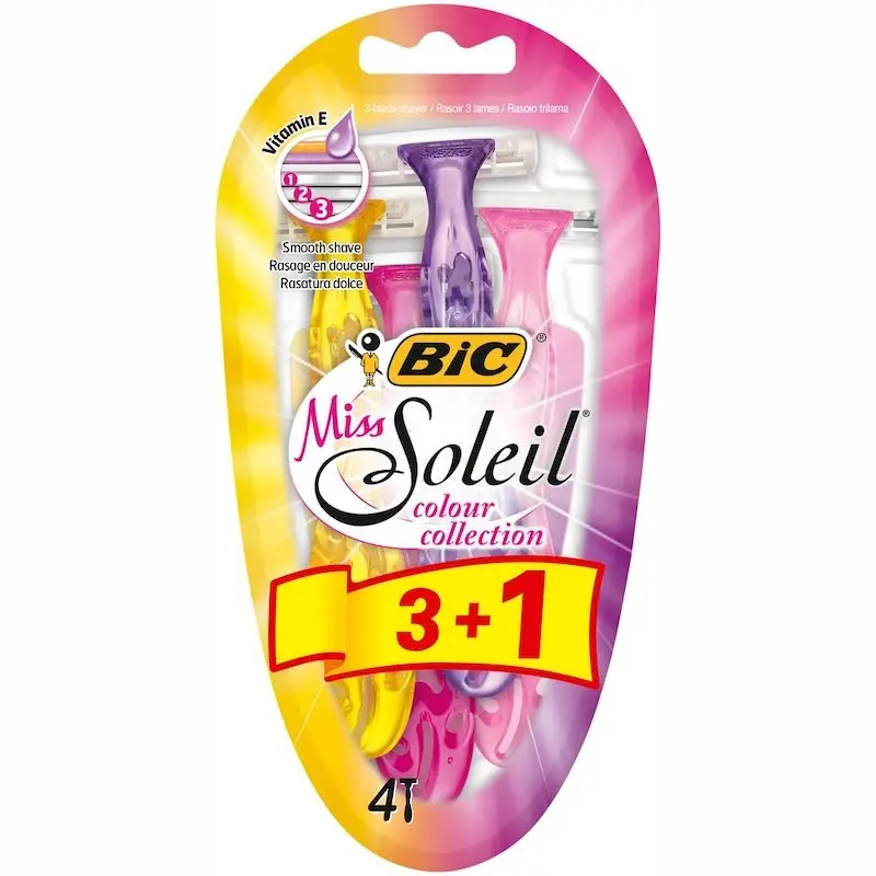 BIC Bristles SH MISS SOLEIL CLR COL B3+1 EU