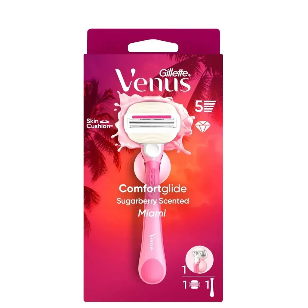 Gillette Ženski brijač Venus Smooth 5 Miami + 1 dopuna za brijač