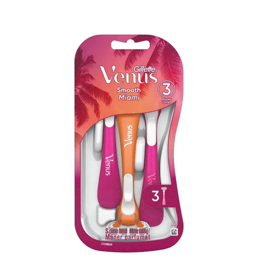 Gillette Ženski brijač Venus Smooth 3 Miami, 3 komada