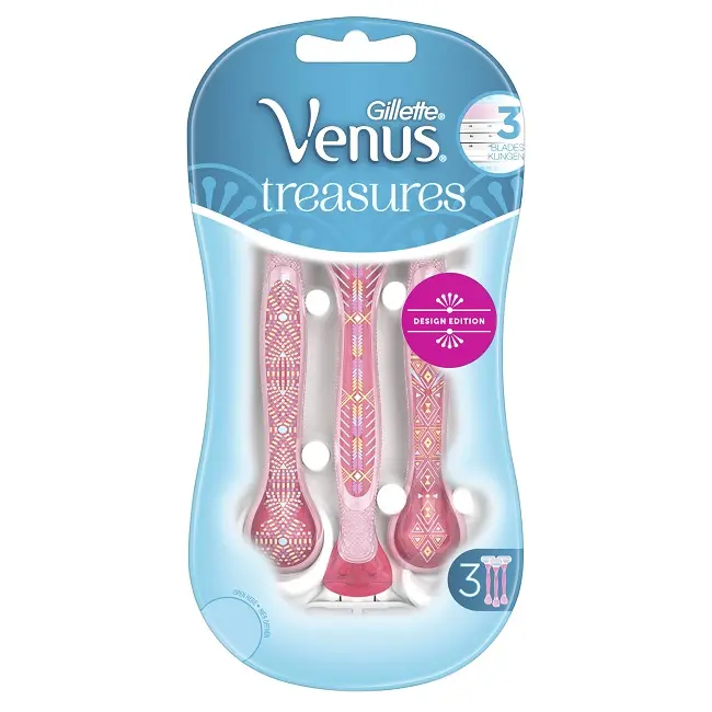 GILLETTE Jednokratni brijači Venus Treasures Pink 3/1